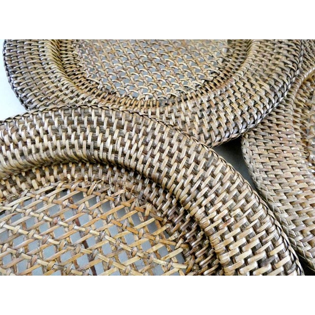 Vintage French Rattan Plates, 1970s, Set of 6 | Chairish
