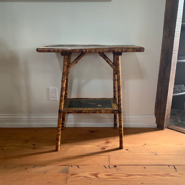Antique Faux Bamboo Table | Chairish