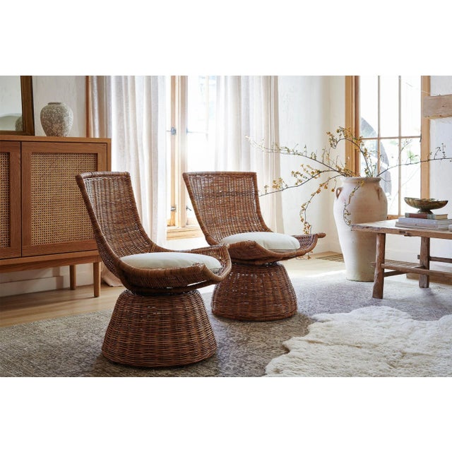 Healdsburg Small Swivel Chair | Chairish