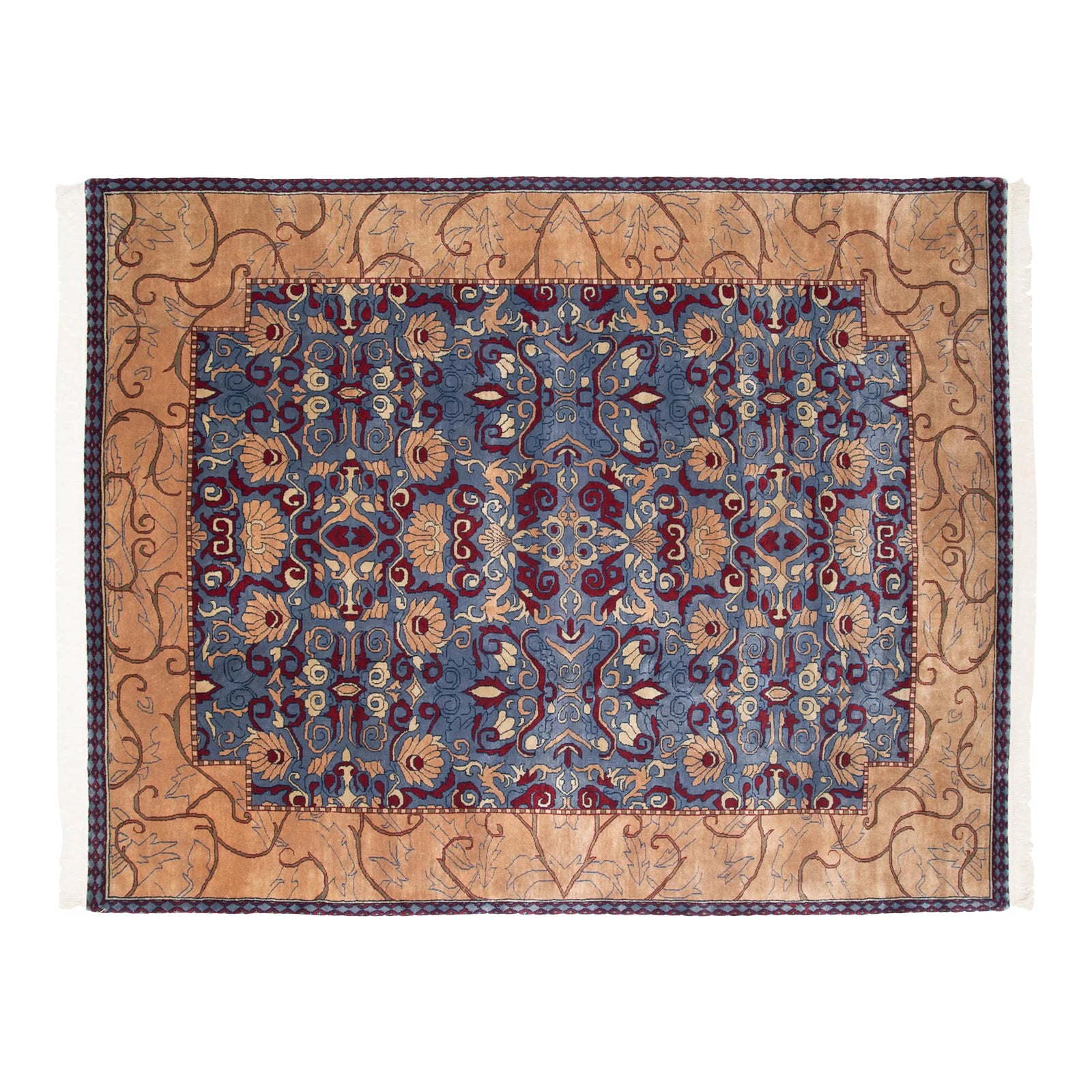 Vintage Indian Arts and Crafts Design Rug - 8' X 10' | Chairish