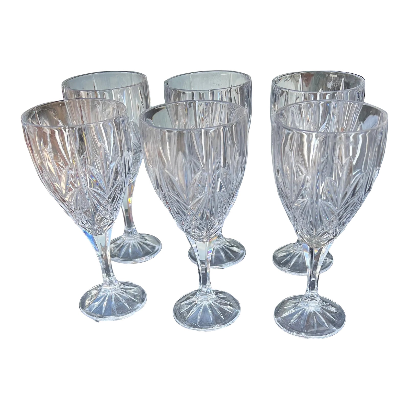 1980s Crystal Iced Tea Glasses- Set of 6 | Chairish