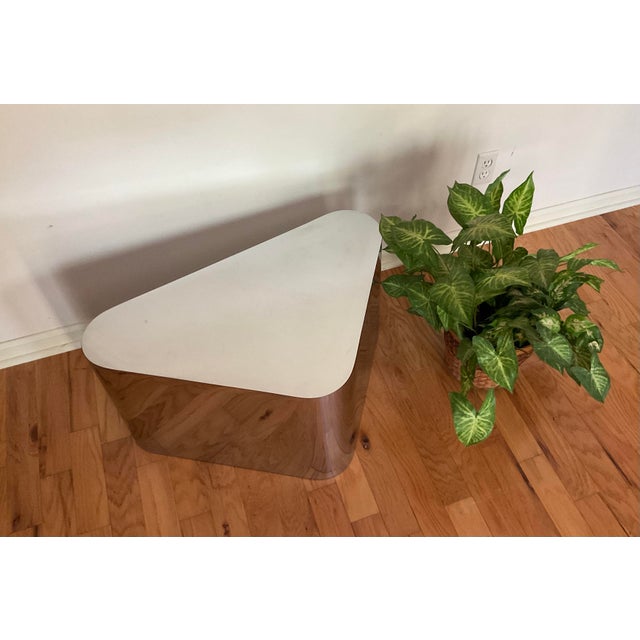 Vintage 1970s Modern Chrome Triangle Display Stand | Chairish
