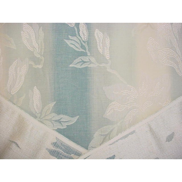 Brunschwig & Fils Magnolia Aqua Floral Damask Upholstery Fabric - 14-3/ ...