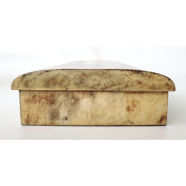 Aldo Tura Fornasetti Style Brown GoatSkin Parchment Box With Hand ...