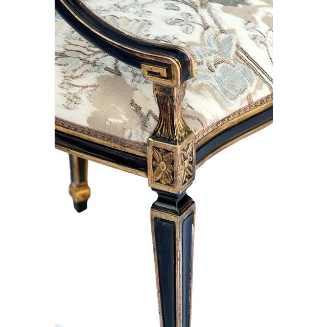 Pair of Ebony & Gilt Bracelet Chairs, 1940s | Chairish