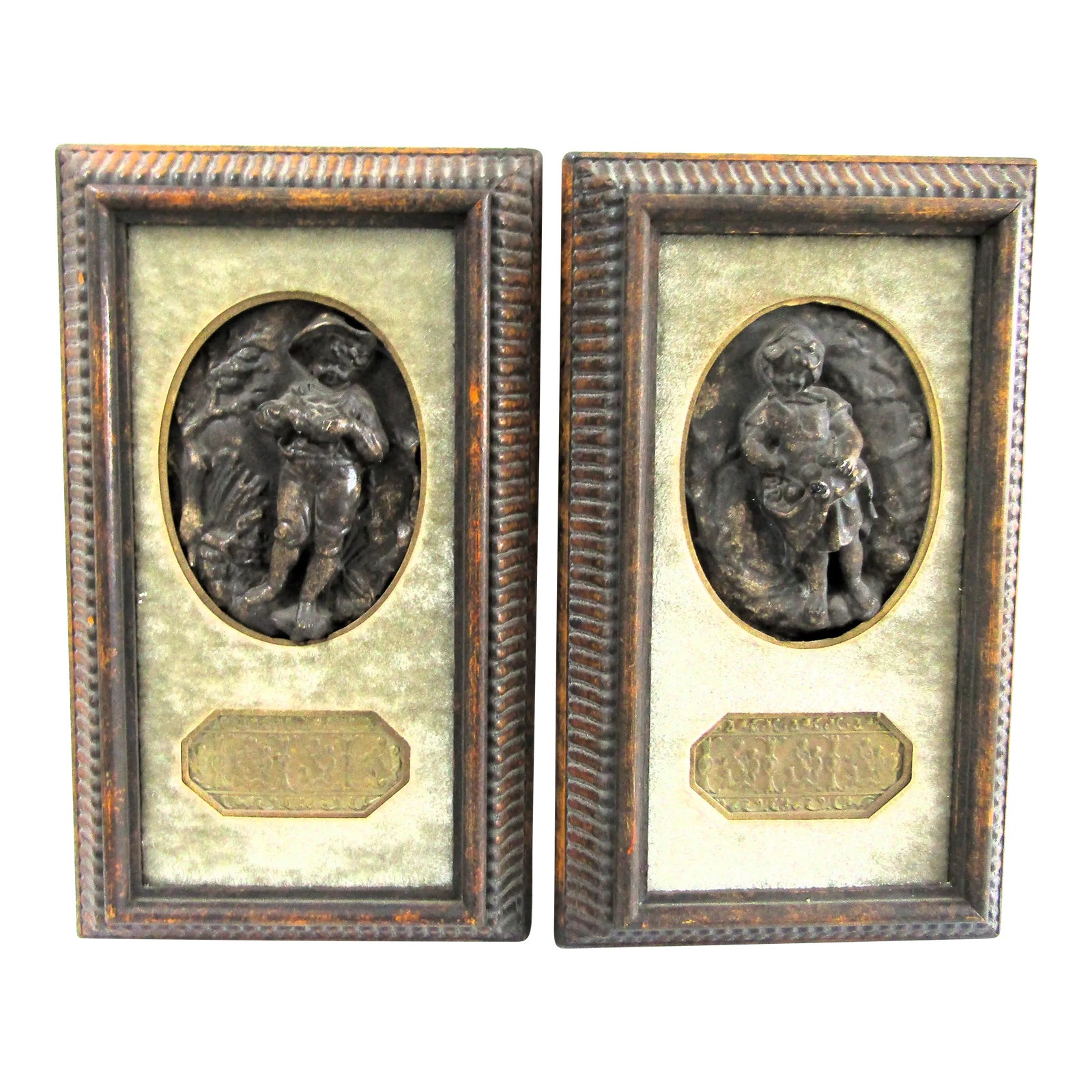 Pair of 1920s Antique Hal Kramer Co Chicago Londres 1757 3d Figurine ...