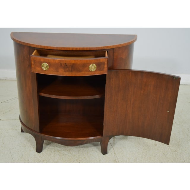 Henkel Harris Demilune Shape Mahogany Console Cabinet | Chairish
