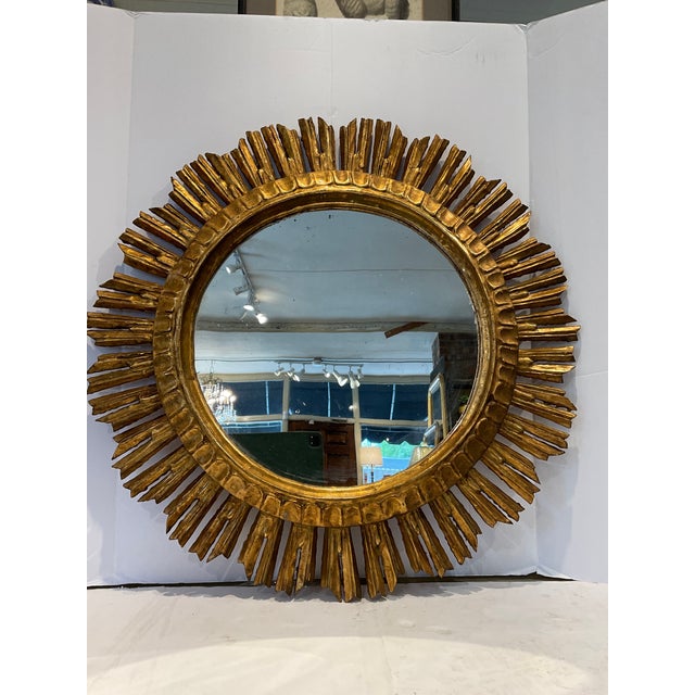 Antique Sunburst Mirror | Chairish