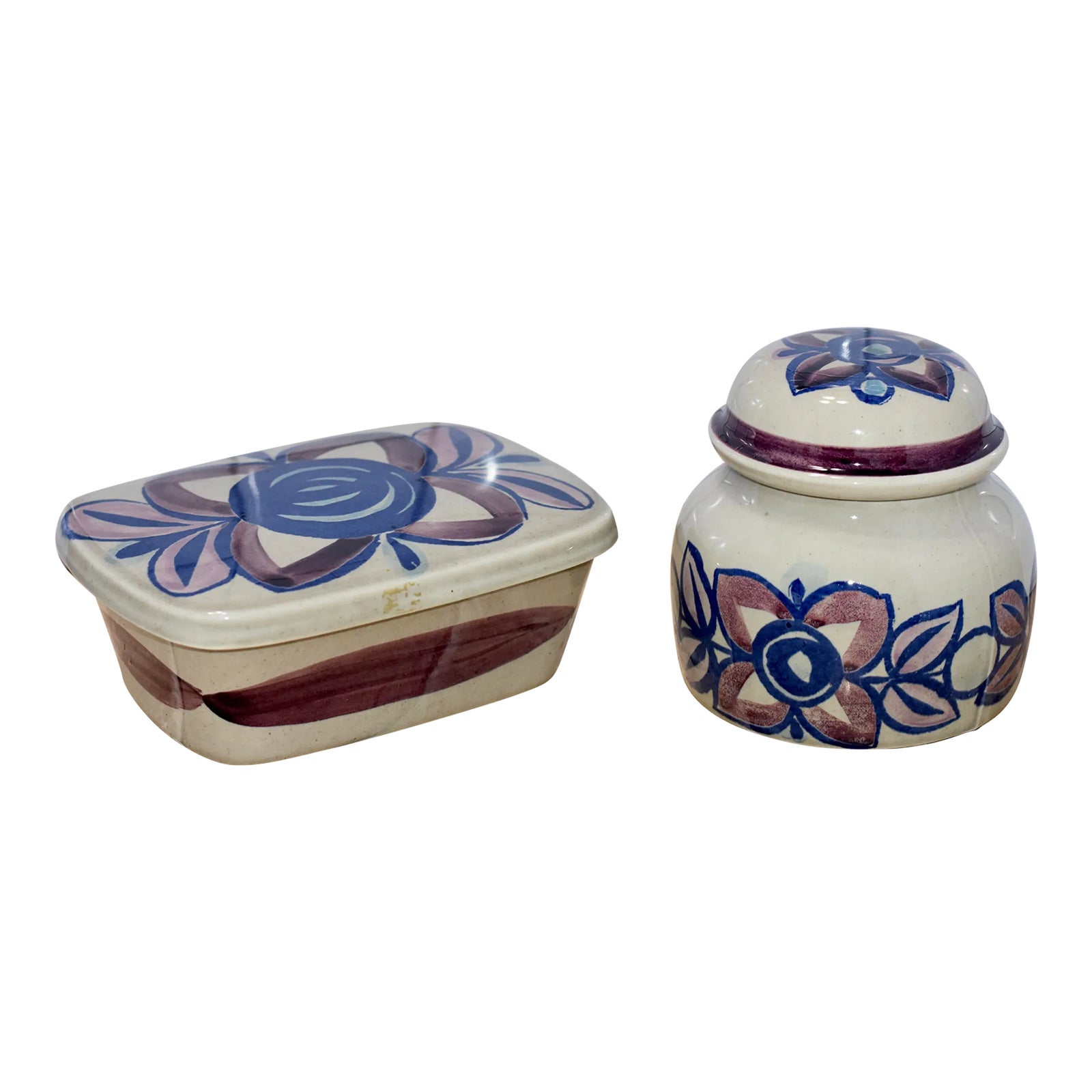 1960s Mid-Century Modern Stavanger Flint Norway Camilla Square Lidded ...