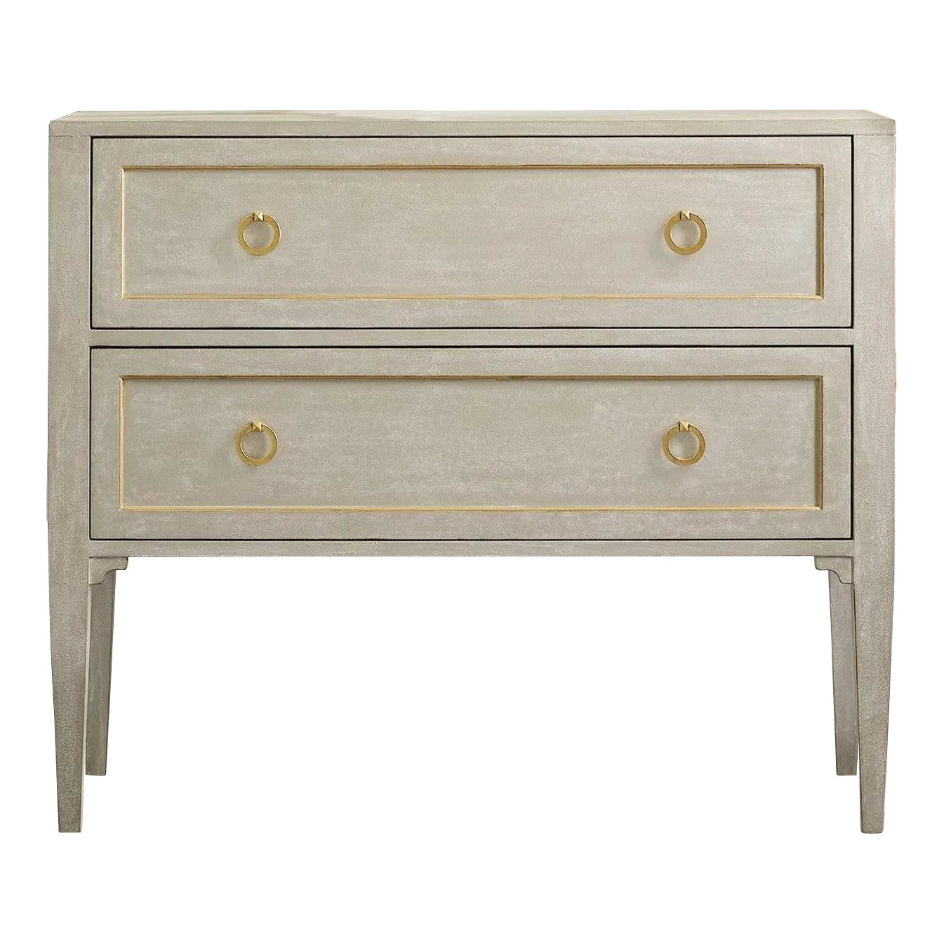 Modern History Gustavian Two Drawer Chest | Chairish