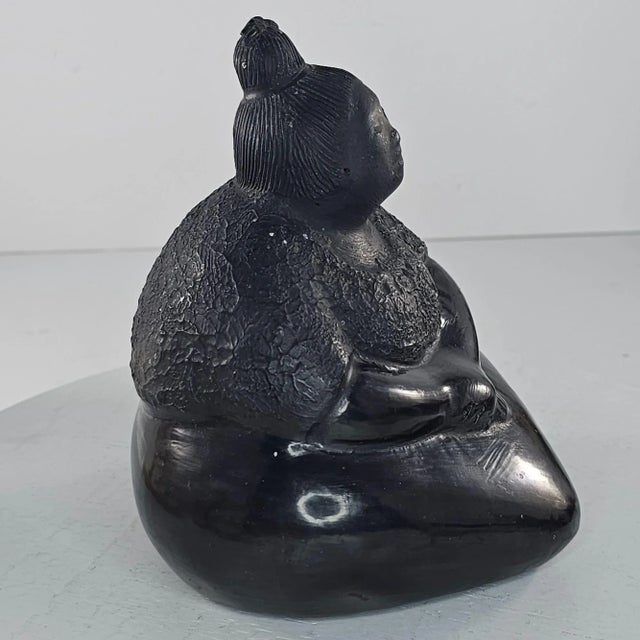 Mid 20th Century Dona Rosa Signed Oaxaca Black Clay Woman Figurine ...