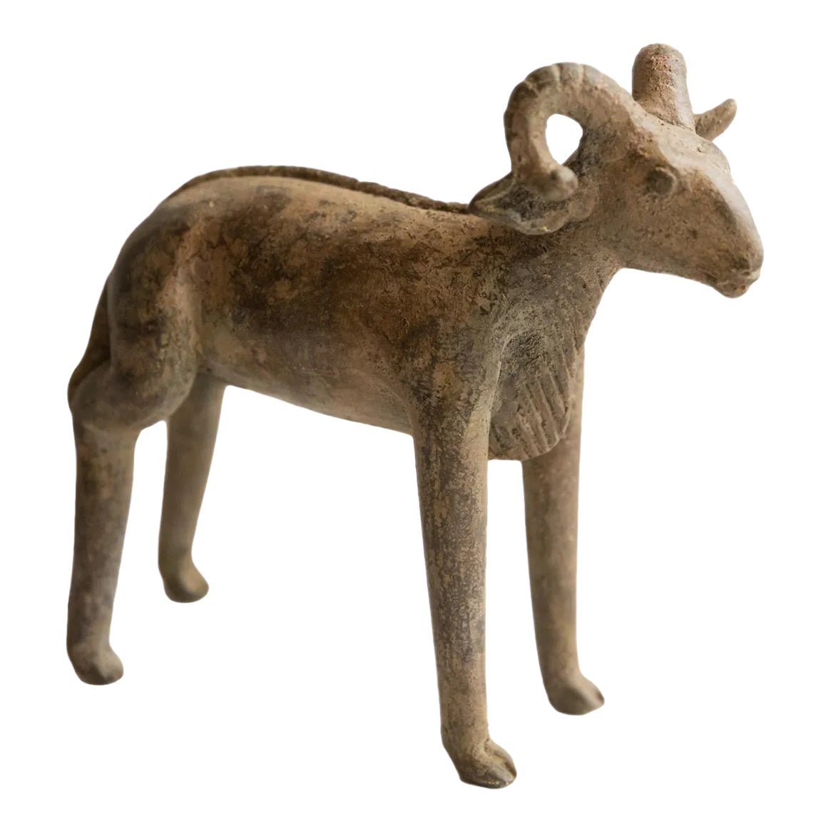 Vintage African Ram Sculpture | Chairish