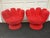 Vintage Contemporary Red Hand Chair- a Pair | Chairish