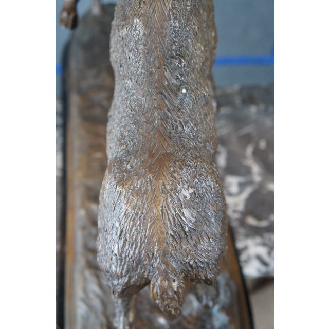 Mid 20th Century Fighting Big Horn Sheep Bronze Mountain Rams Dueling ...