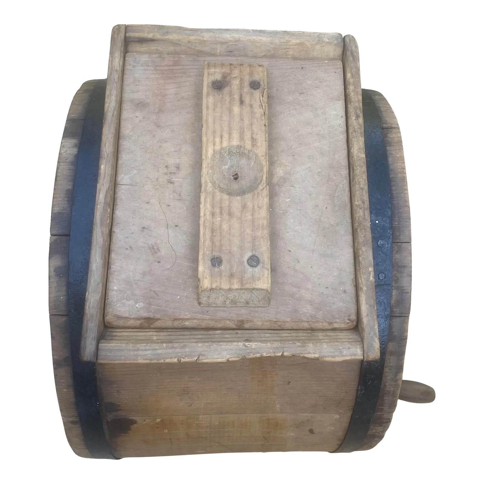 Antique Wood Hand Crank Butter Churn r.d. Dunning Maine Usa | Chairish