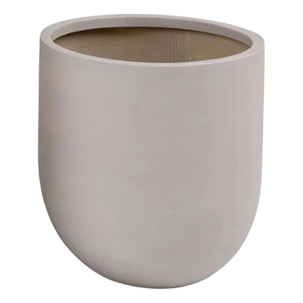 Conical Light Grey Planter Small | Chairish