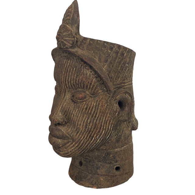 Large Ife Clay / Terracotta Head of Oni Yoruba Nigeria African 17.5" H ...
