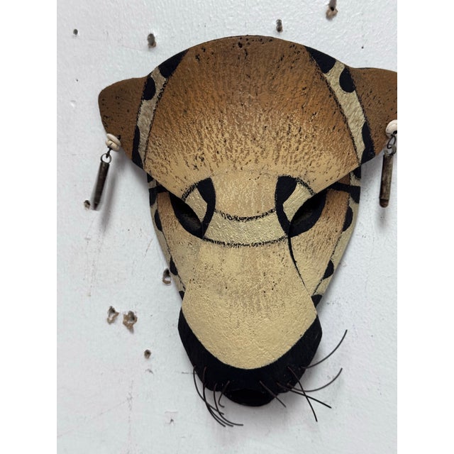 Hilarey Handcrafted Clay Animal Wall Mask, Signed | Chairish