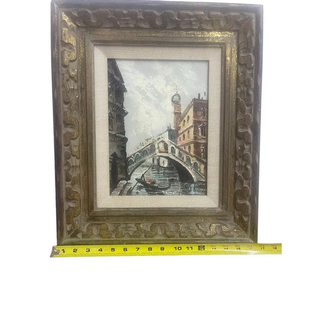 Vintage Signed Antonio DeVity Original Oil Painting of Bridge Over ...