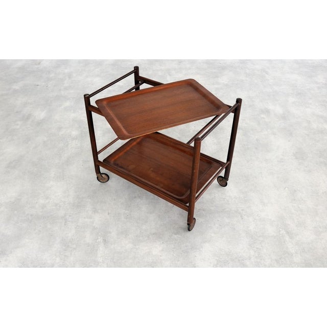 Vintage Serving Trolley in Teak, 1960s | Chairish