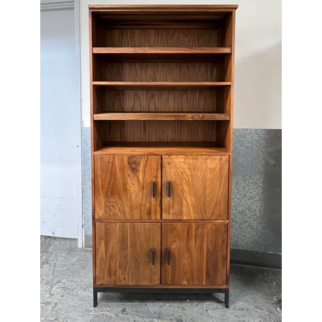 Room & Board Linear Collection Custom Media Cabinet/Bookshelf | Chairish