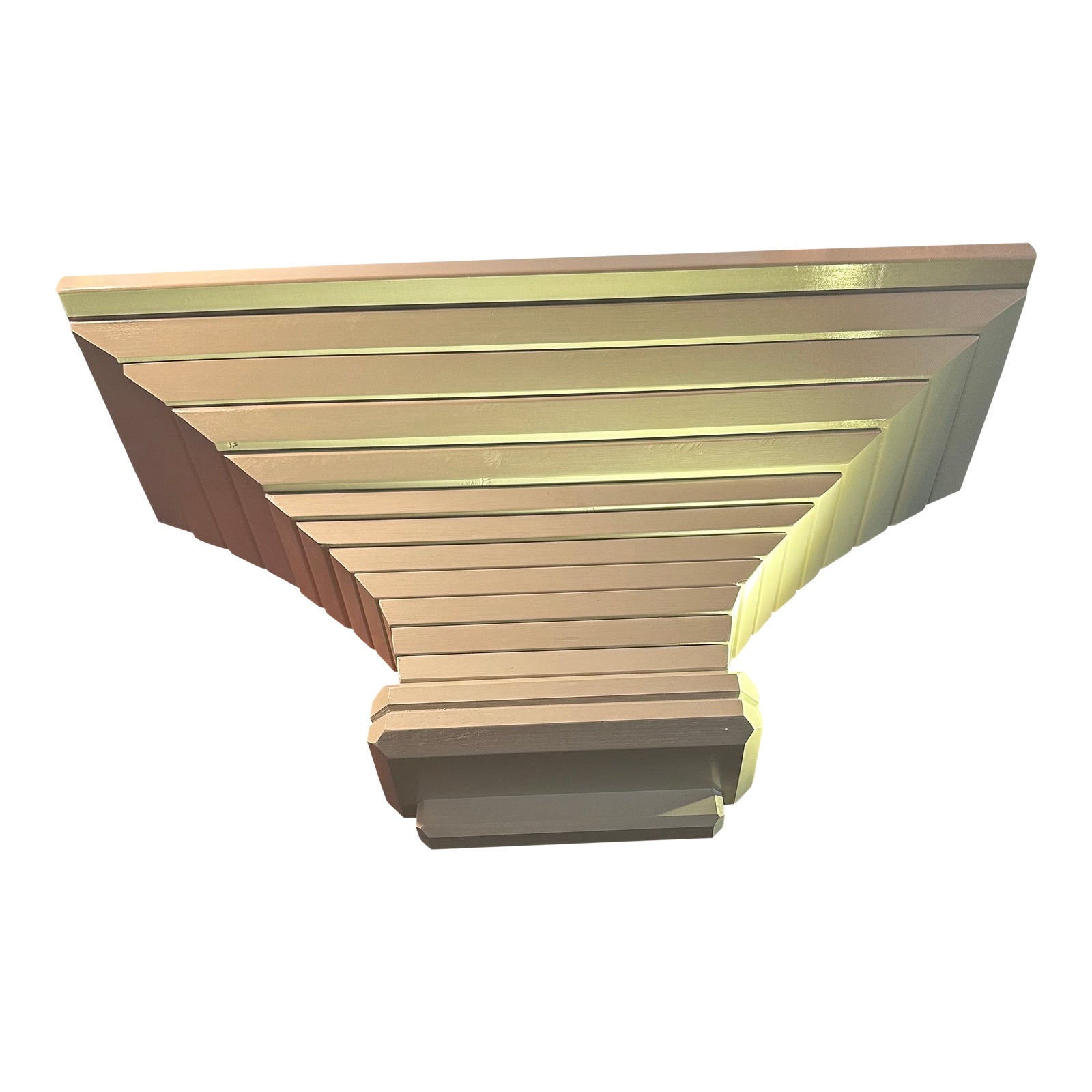 A Large Graduated Step Wall Bracket Shelf or Console Mid. Century ...