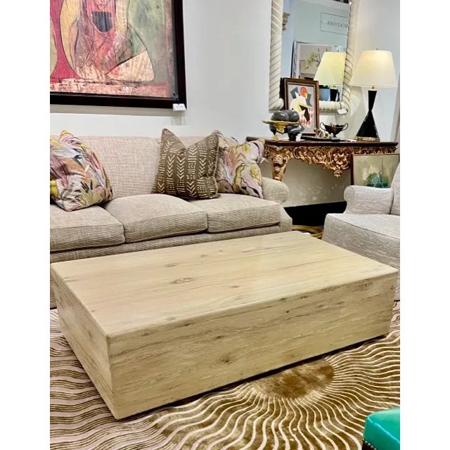 Modern Solid White Oak Handmade Center Table by Fortunata Design | Chairish