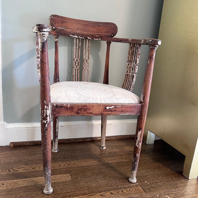 Antique Shanghai Colonial Barrel Chair | Chairish