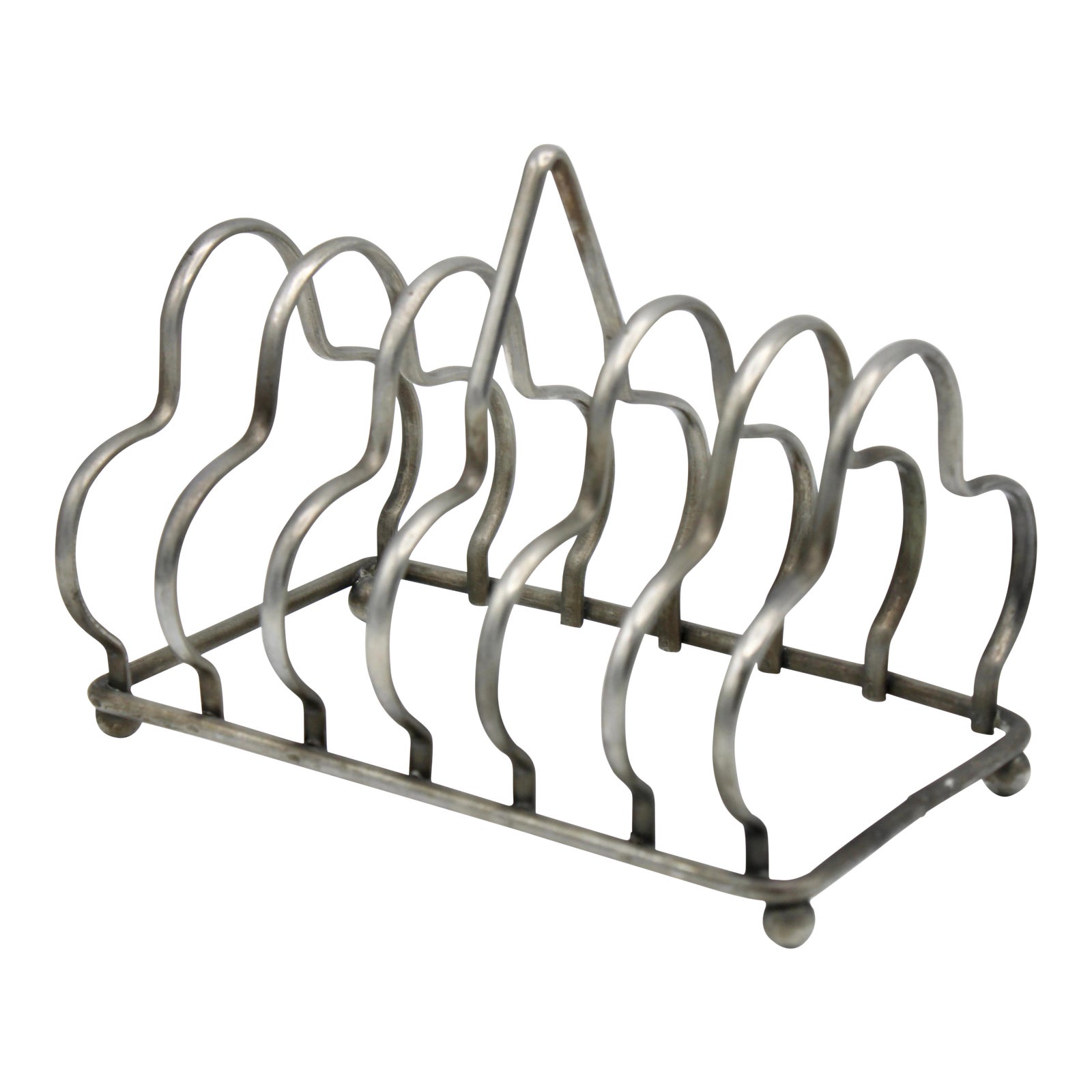 Art Deco Silver-Plate English Toast Rack / Letter Rack | Chairish