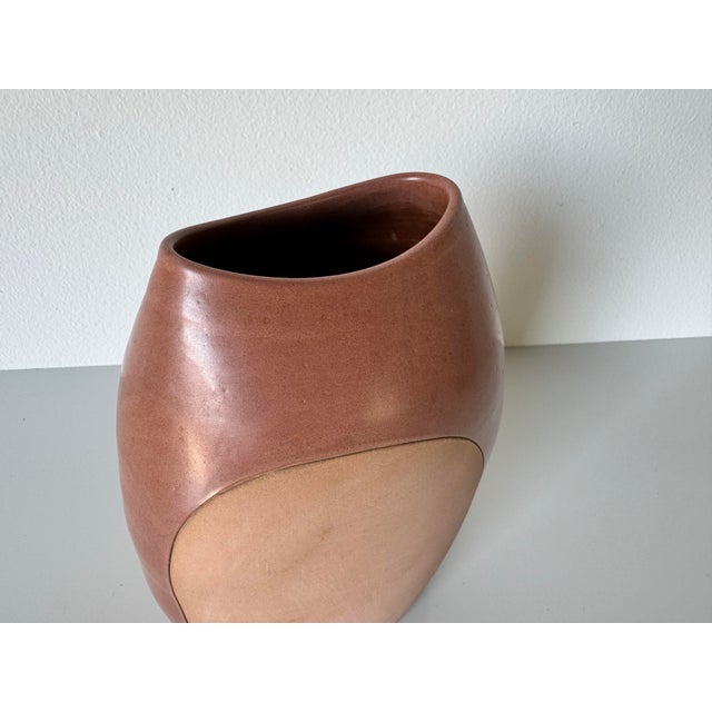 1980's Vintage Organic Studio Pottery Vase – Signed | Chairish
