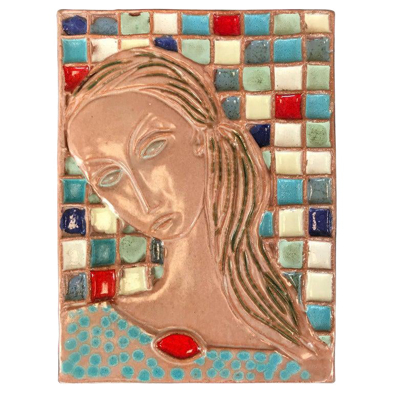 Large Harris Strong Woman Tile Art A | Chairish
