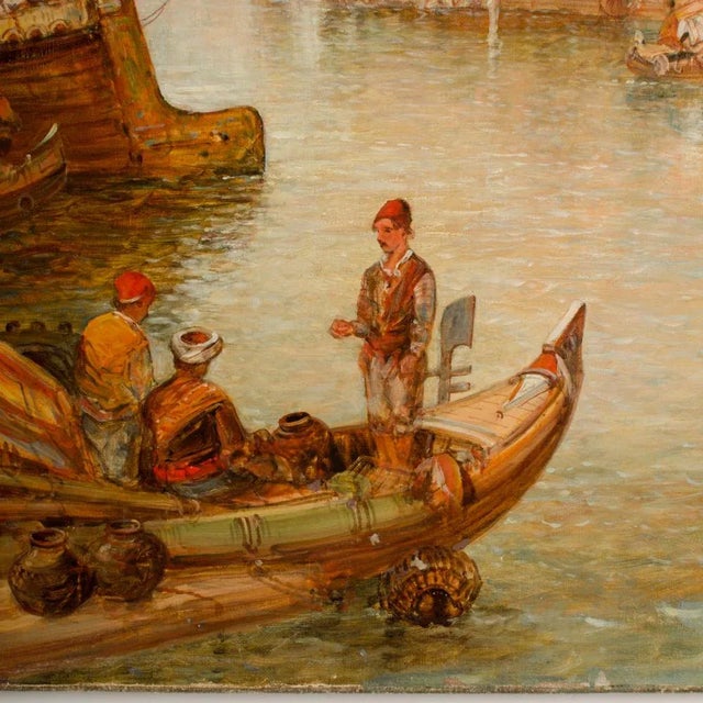 19th Century "Venice in July" Cityscape Oil Painting by Alfred ...