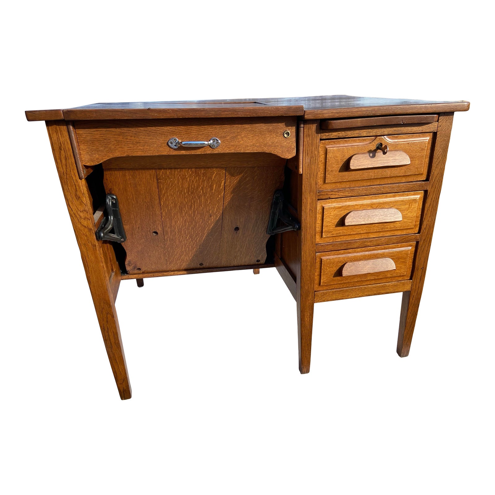 1920s Antique Typewriter Desk Needs Minor Work | Chairish