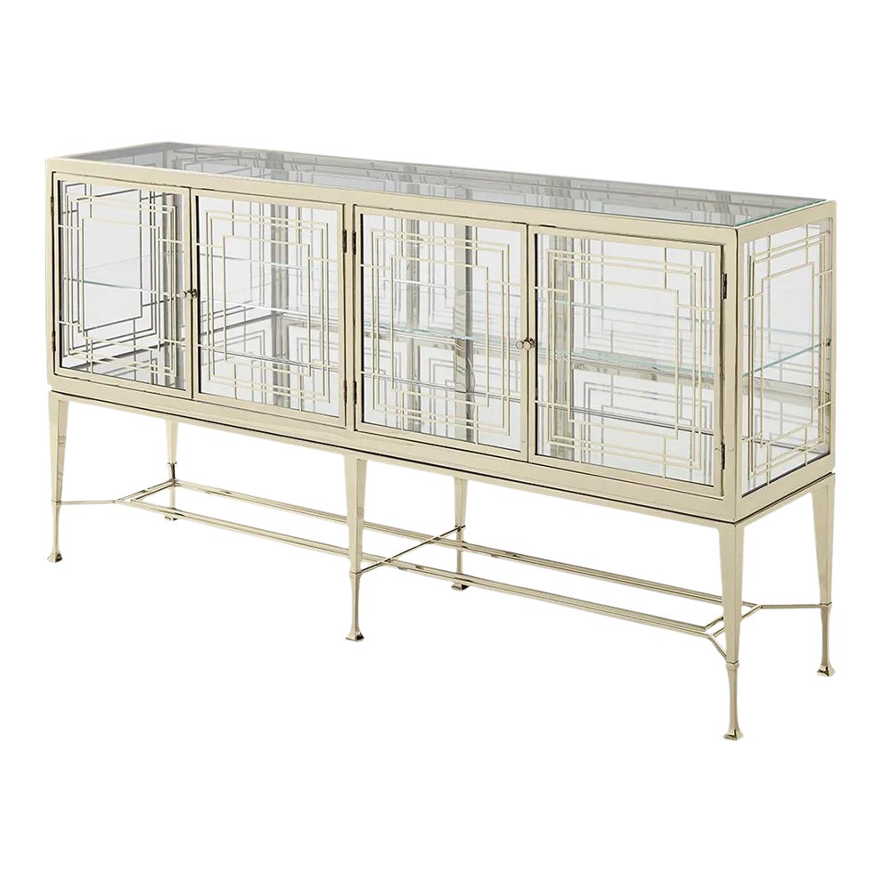 Mid Century Glass Sideboard | Chairish