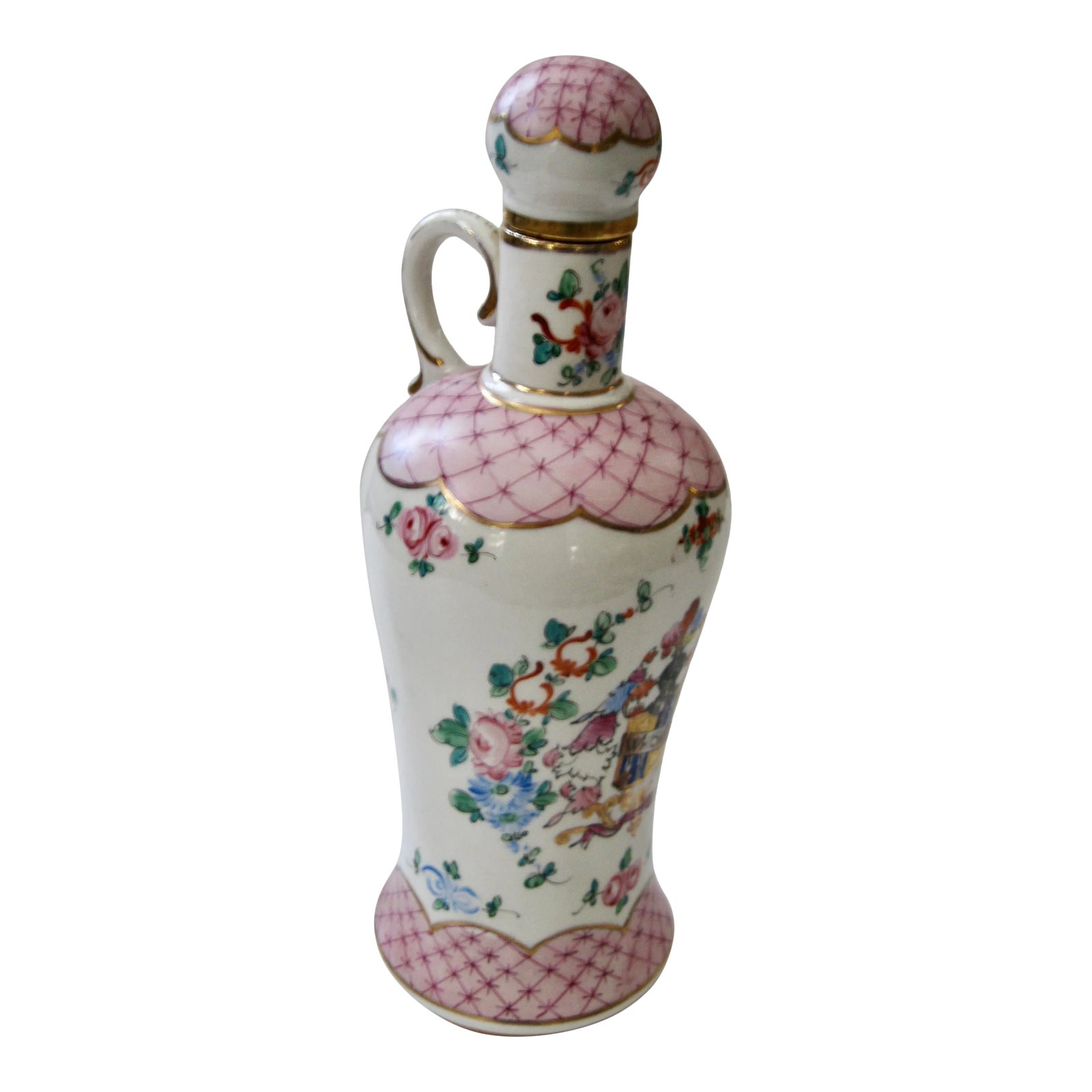 Antique Early 20th Century Porcelain Whiskey Decanter | Chairish