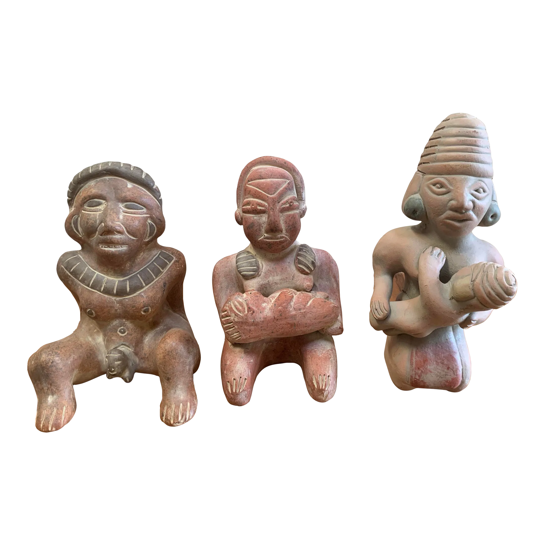 aztec clay statues