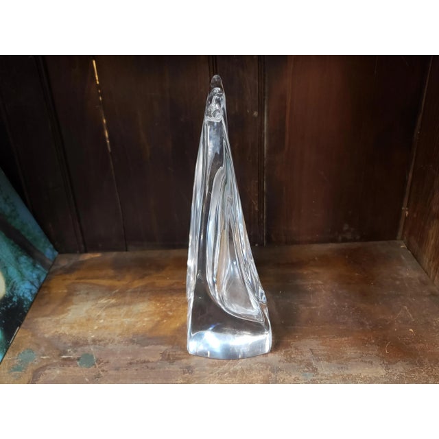 Vintage 1970's French Daum Crystal Owl Sculpture | Chairish