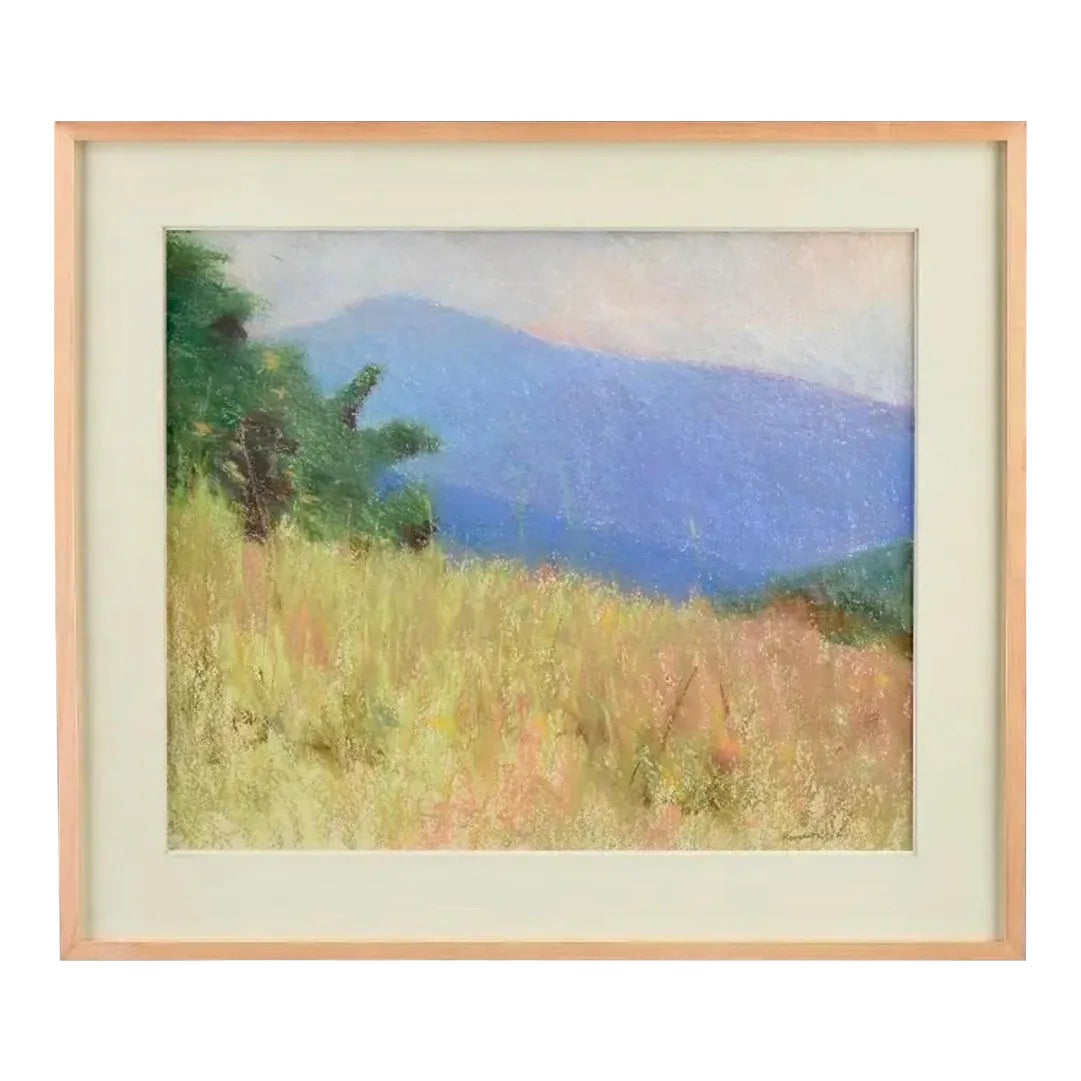 Larry Horowitz American Modernist Mountain Landscape Pastel Drawing ...