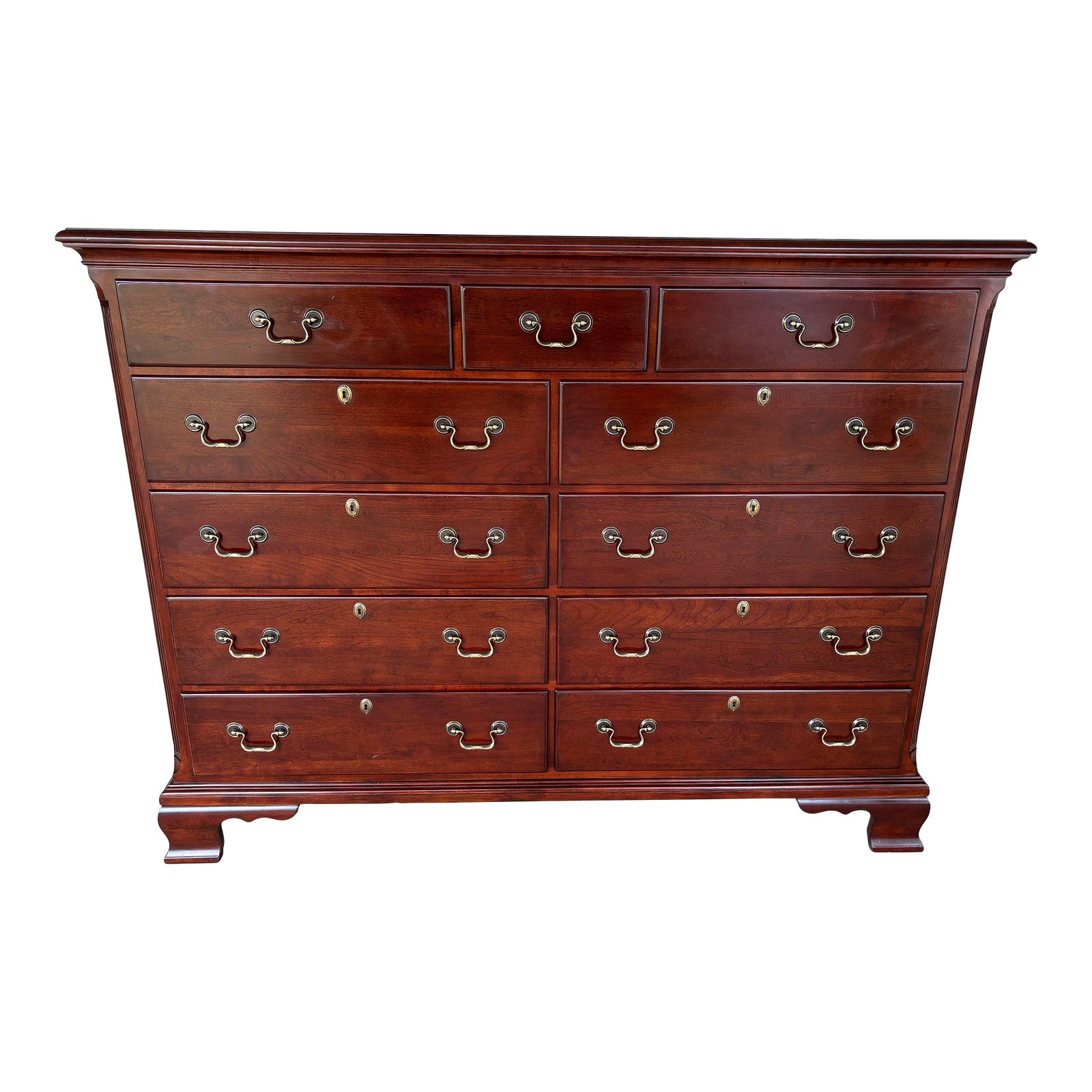 Pennsylvania House Solid Cherry 11 Drawer High Chest | Chairish