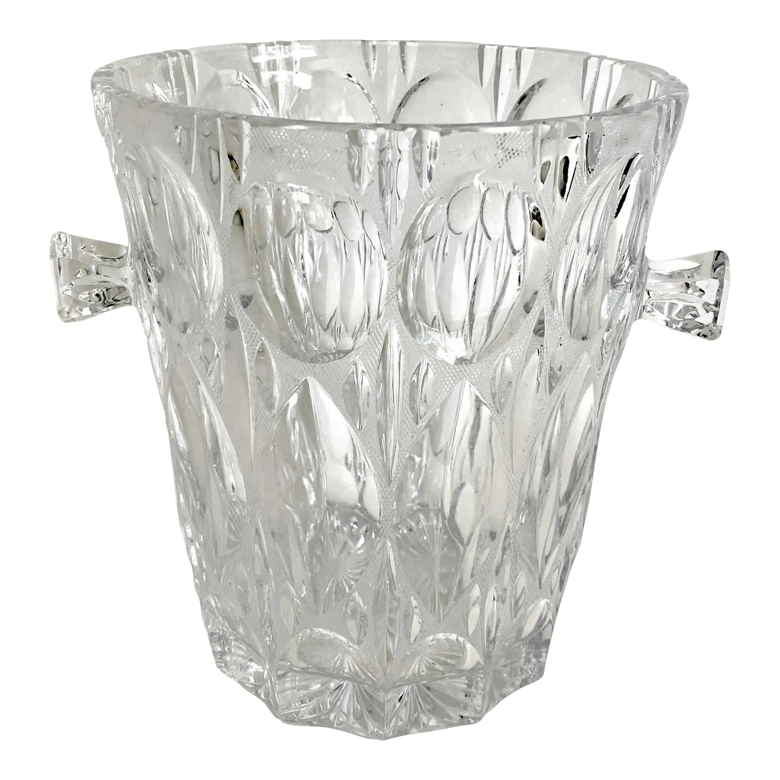German Bleikristall Large Crystal Ice Bucket | Chairish