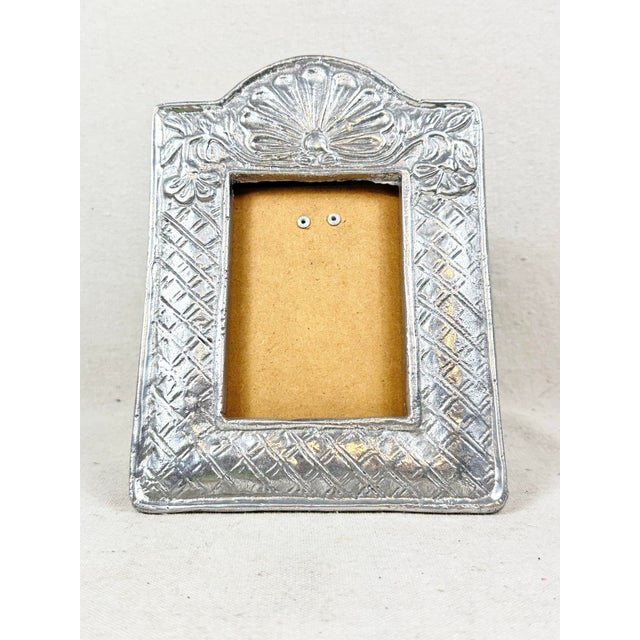 Vintage Mexican Style Pewter Picture Frame | Chairish