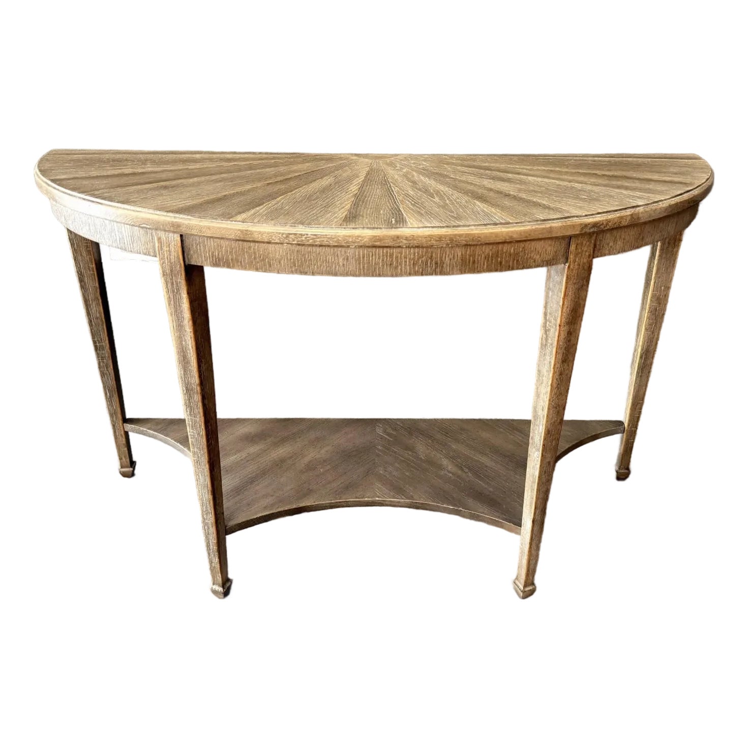 American Drew Maurice Demilune Console Table With Sunburst Top | Chairish