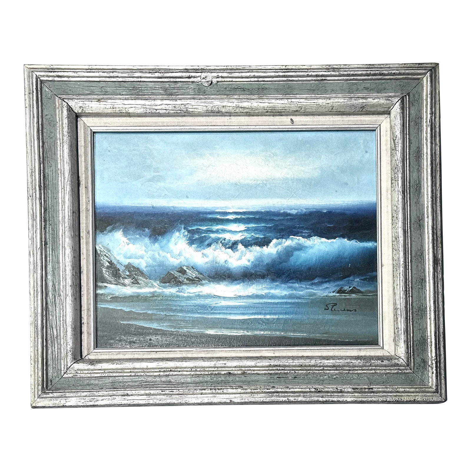 William Lester Stevens Original Seascape Oil Painting | Chairish