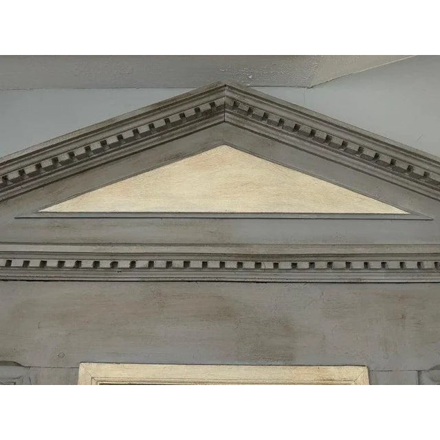 Hand Painted and Carved Hall Tree Mirror With Hooks | Chairish