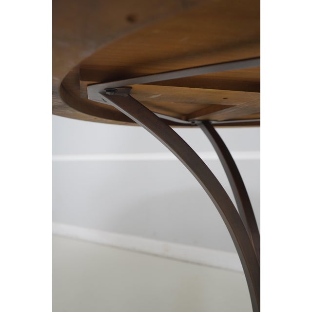 Round High Top Pub Table W. Iron Base | Chairish