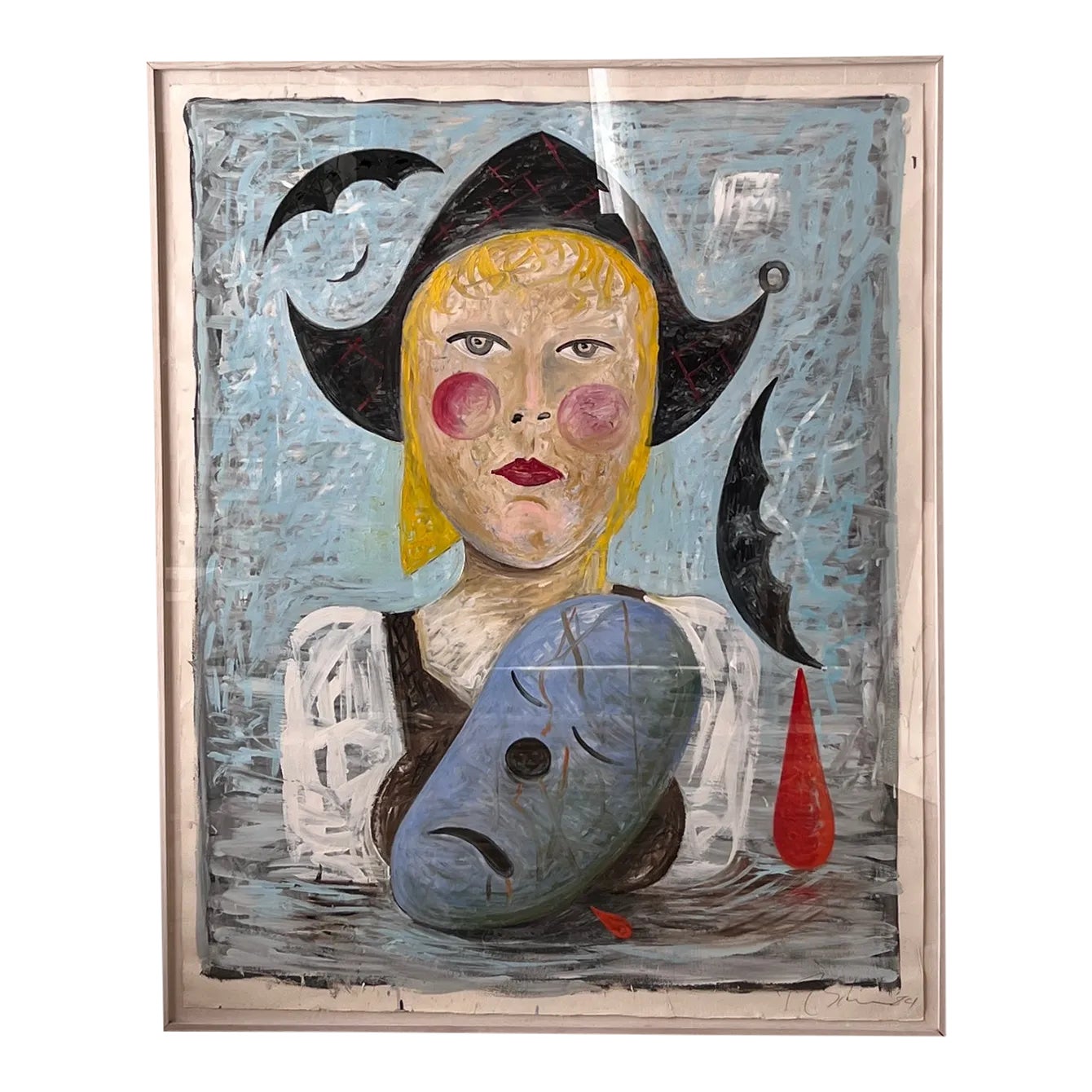 1984 "No Pieta" Original Large Oil Painting by Tl Solien | Chairish