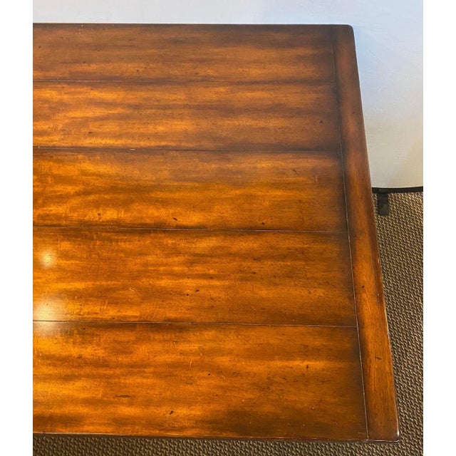 Ebony Metal and Brass Scroll Base Dining Table Wood Top Baroque Style ...