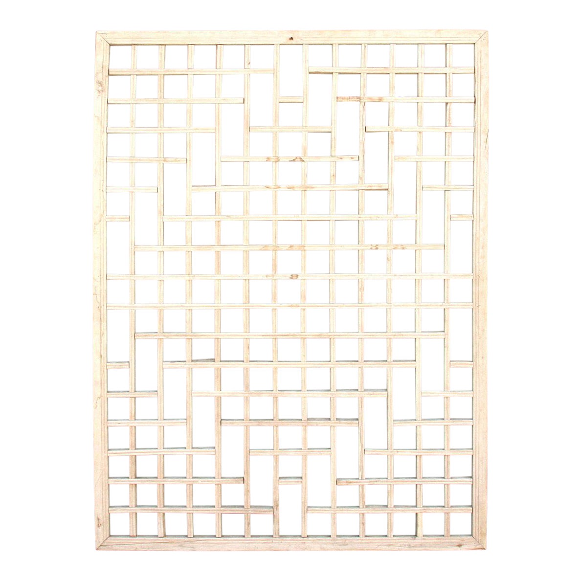Early 20th Century Diamond Grid Lattice Window Panel | Chairish