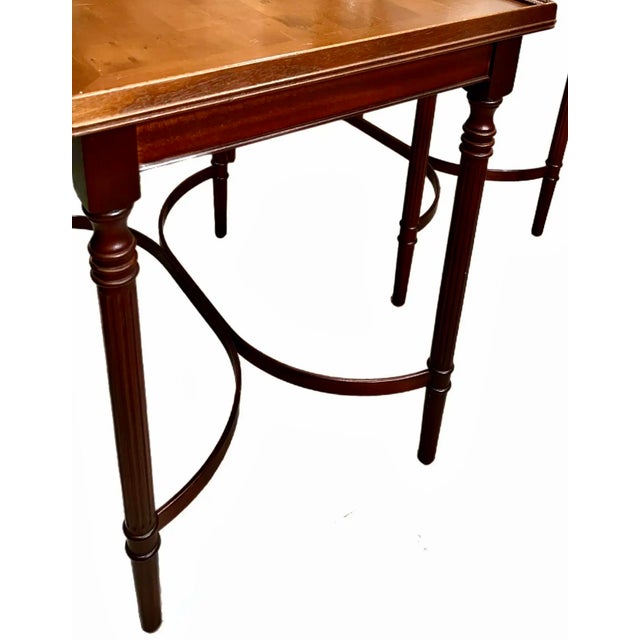 English Traditional Yew Wood Side Tables, a Pair | Chairish