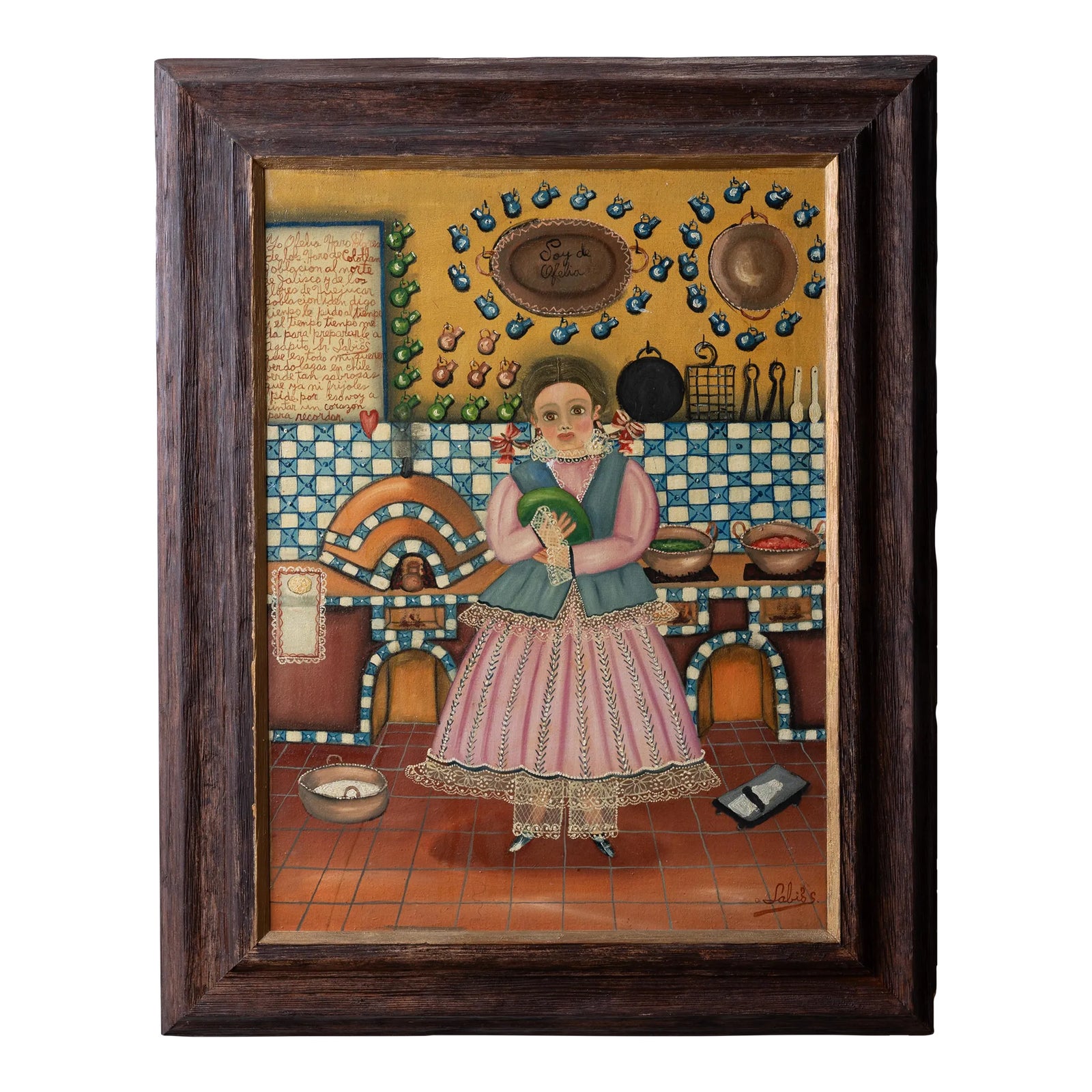 Agapito Labios - Girl in Kitchen | Chairish